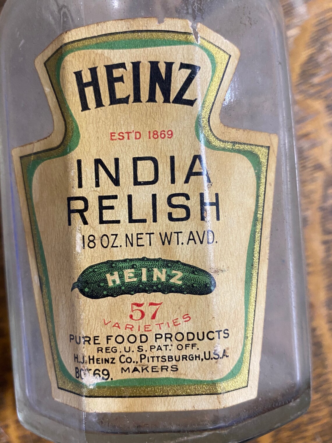 Antique Heinz "india Relish" Bottle - Etsy