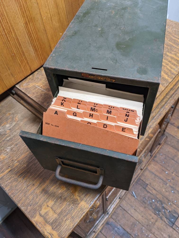 Vintage Steelmaster Card Cabinet - Etsy