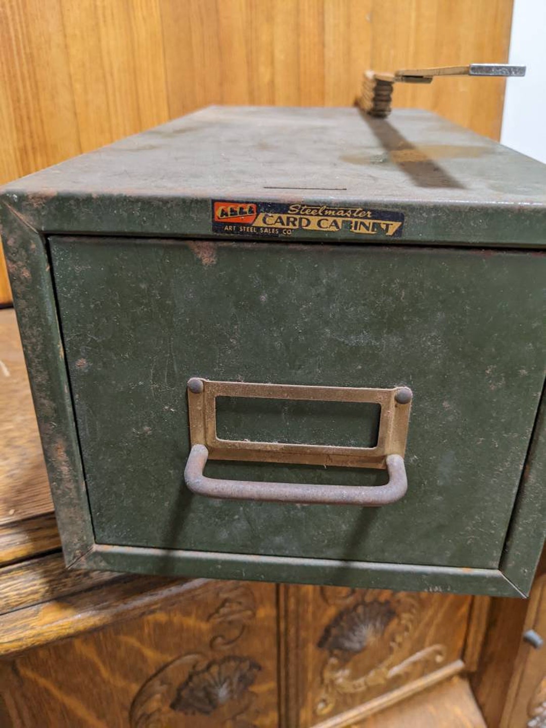 Vintage Steelmaster Card Cabinet - Etsy