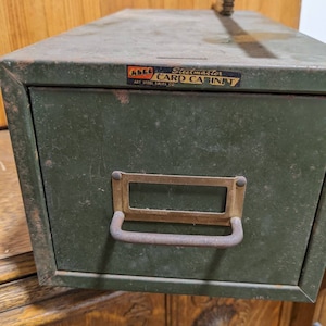 Vintage Steelmaster Card Cabinet - Etsy