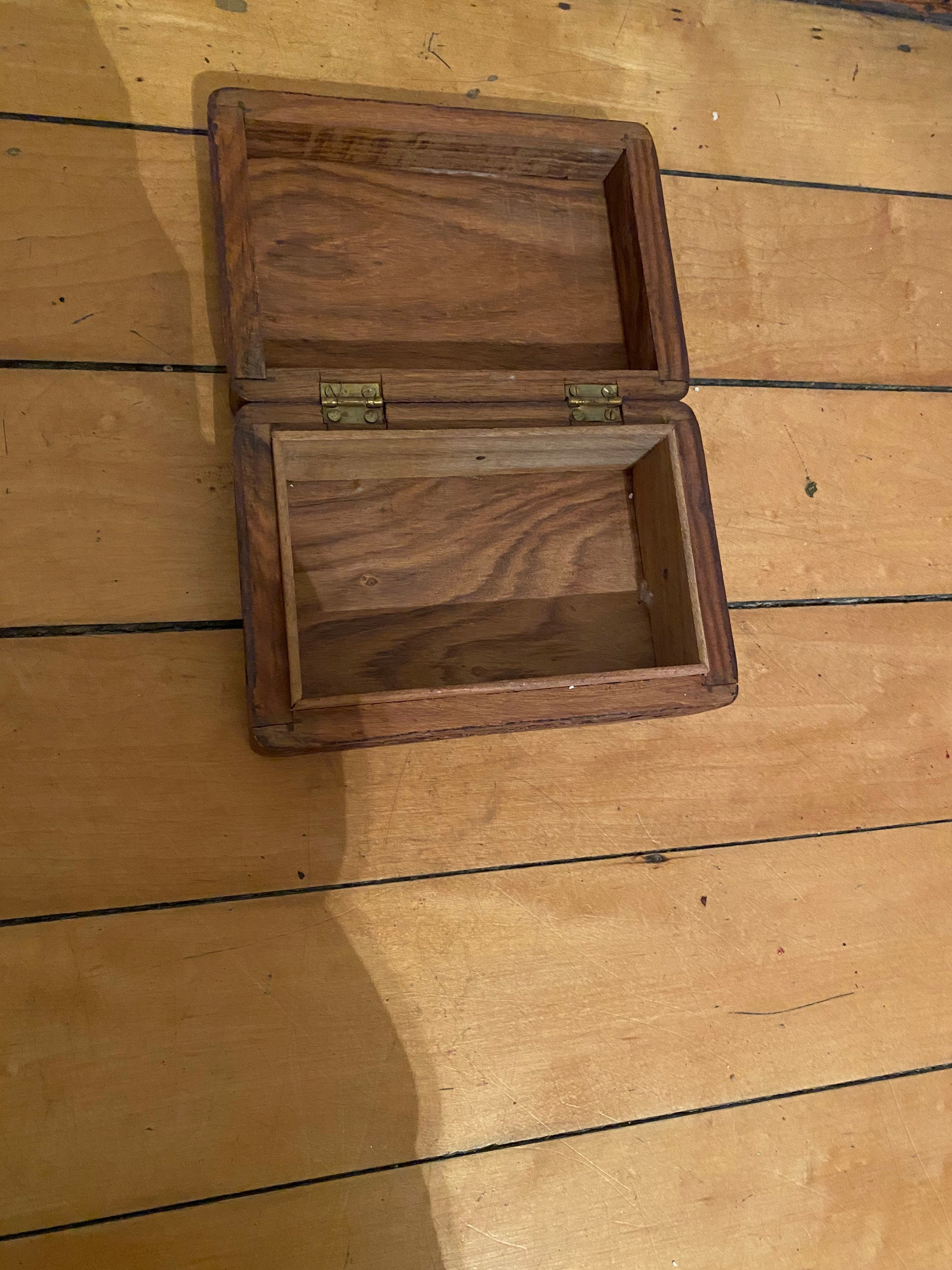 Hand-carved Mahongany Inlay Wooden Jewlery Box - Etsy