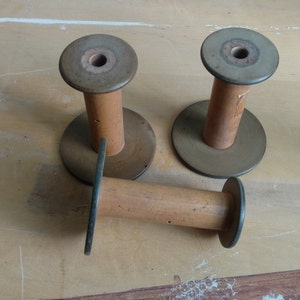 Vintage Industrial Textile Spools - Etsy