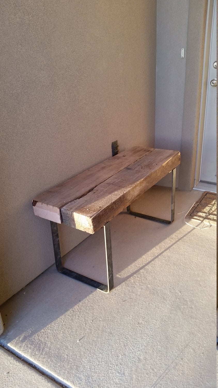 FREE SHIPPING Metal Bench Legs Handmade in USA Rustic | Etsy