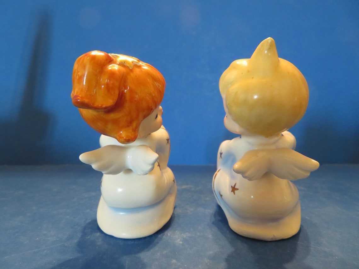 Lefton Angel Candleholder Set of Four Taper Candles Are Held - Etsy