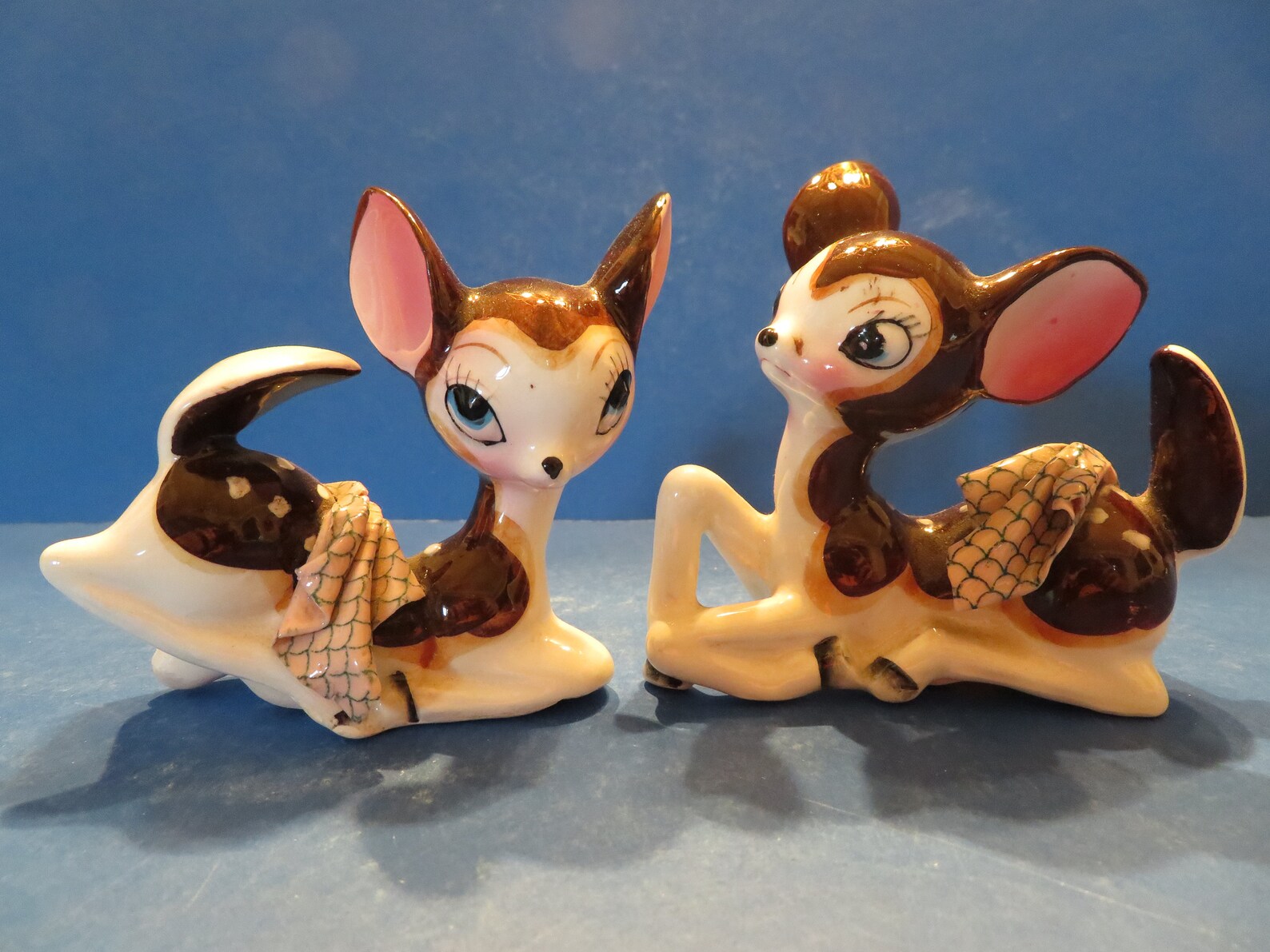 Vintage Japan Reindeer Set of Two - They Are About to Take a Little Nap ...