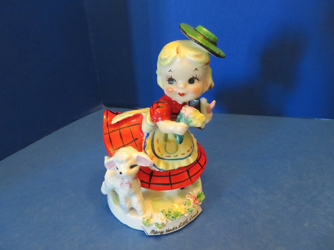 TMJ Nursery Rhyme Girl Mary Had a Little Lamb Wears Red and Black Plaid ...