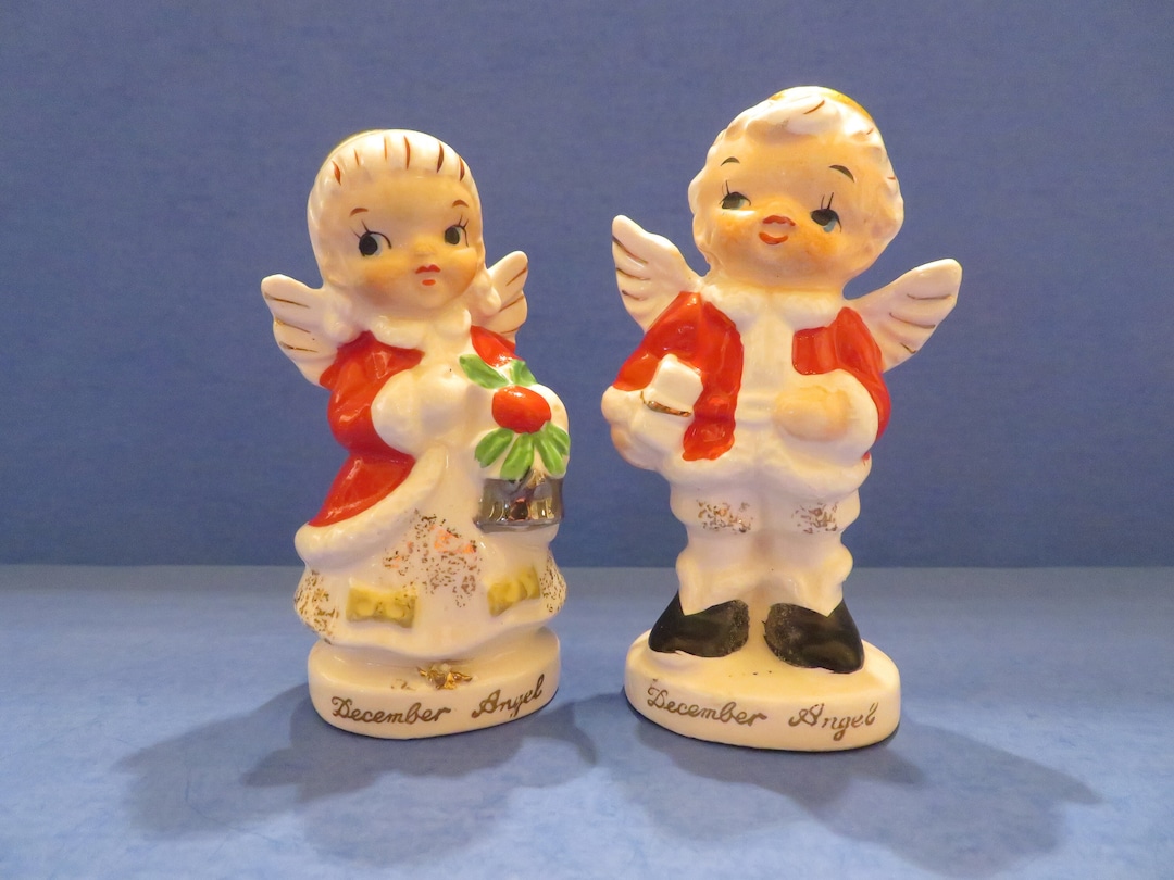 Artmark December Angels Salt and Pepper Shaker - Set of 2 - Each Wears ...
