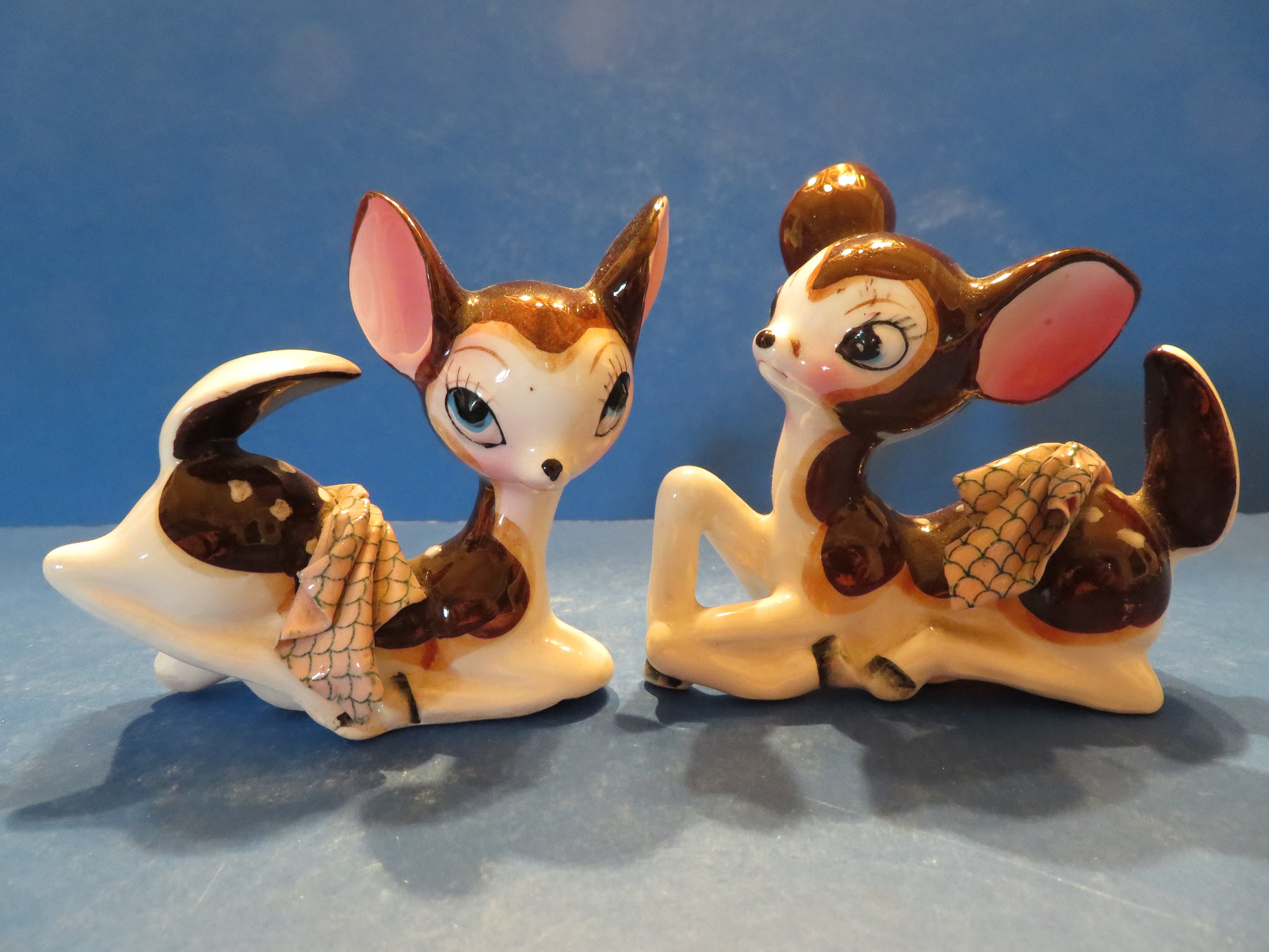Vintage Japan Reindeer Set of Two - They Are About to Take a Little Nap ...