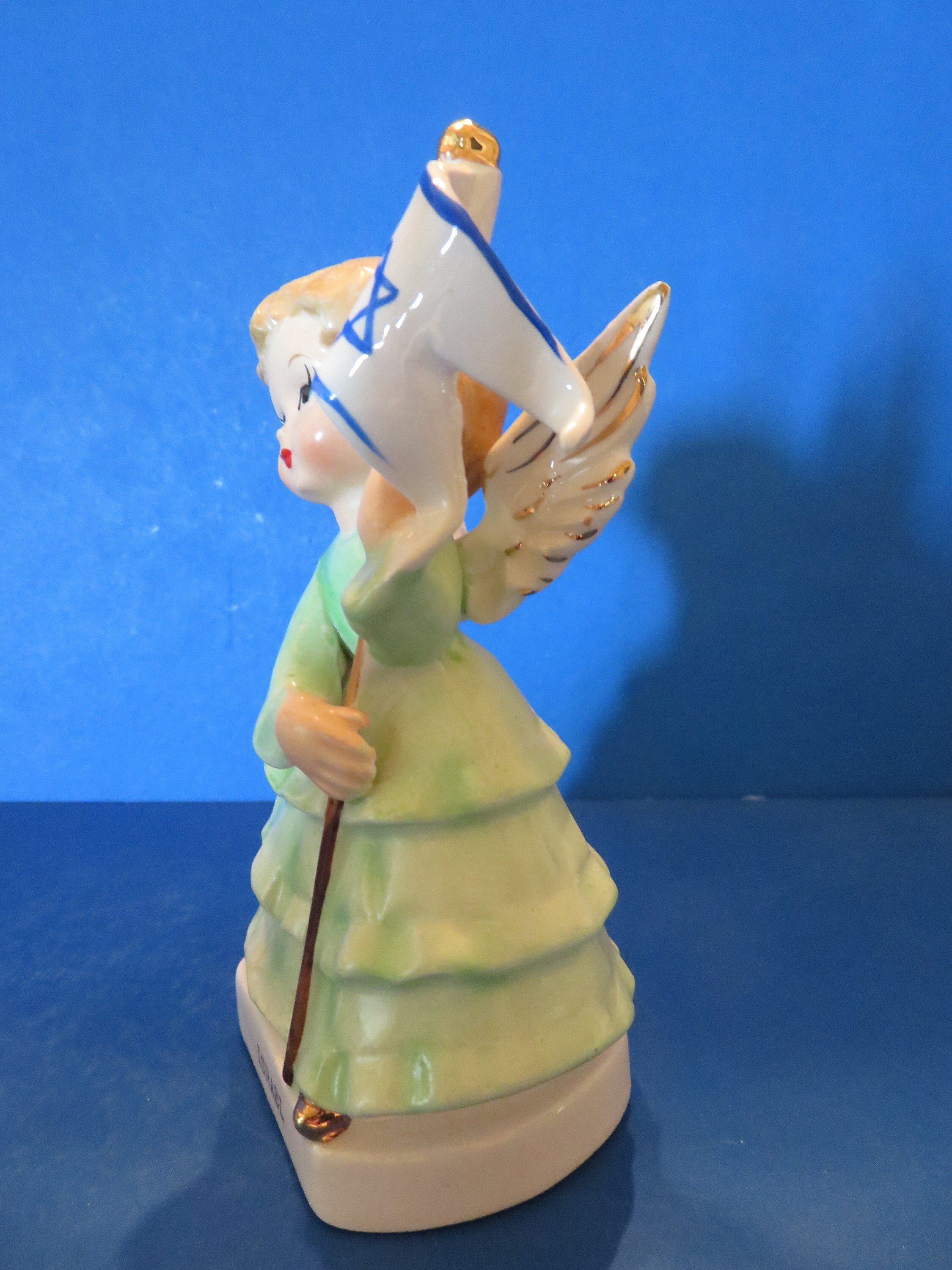 Fine A Quality Israel Angel Holds a Star of David Flag She - Etsy