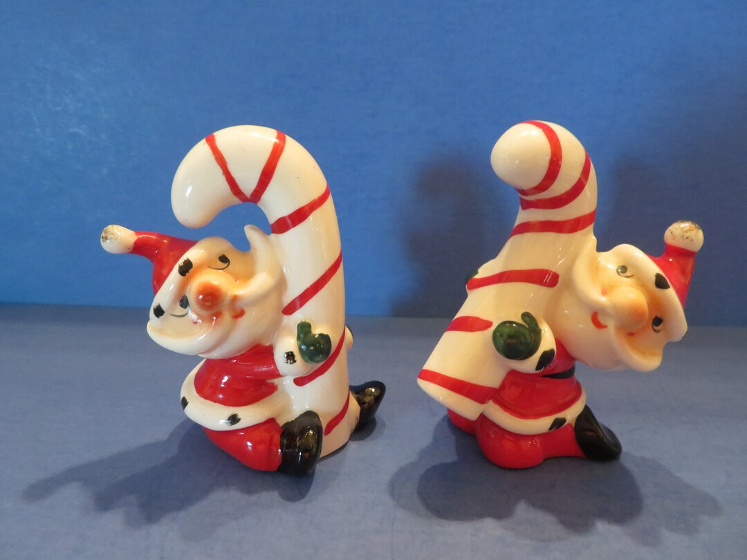 Lego Santa's Hold Huge Candy Canes Salt and Pepper Shaker Set of Two ...
