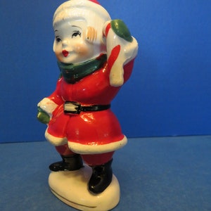 Vintage Japan Christmas Girl Wearing a Santa Suit and Santa - Etsy