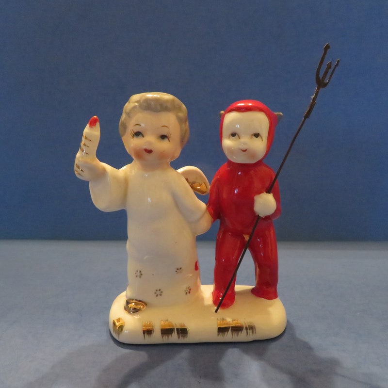 Angel Devil Figurine - Etsy