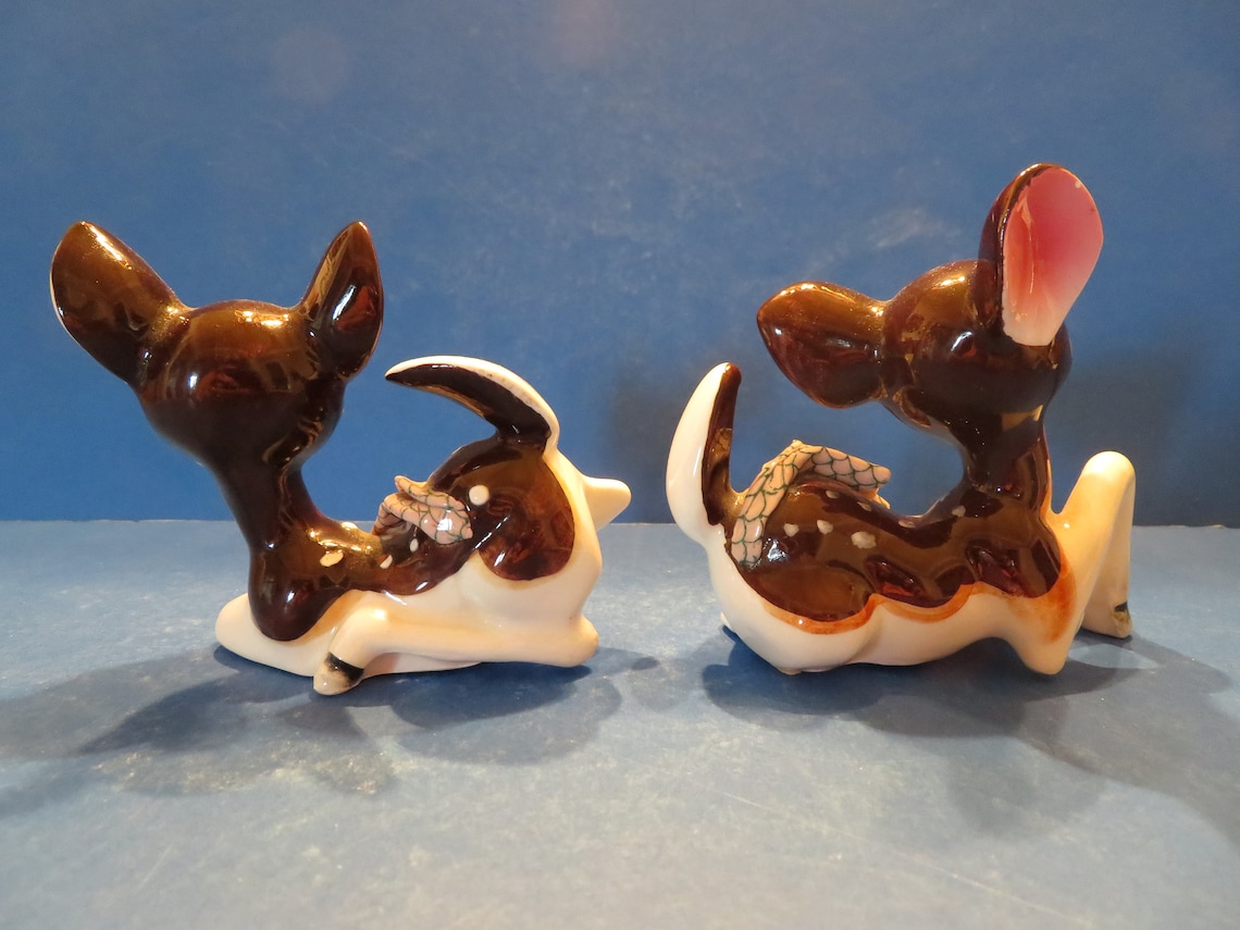 Vintage Japan Reindeer Set of Two - They Are About to Take a Little Nap ...