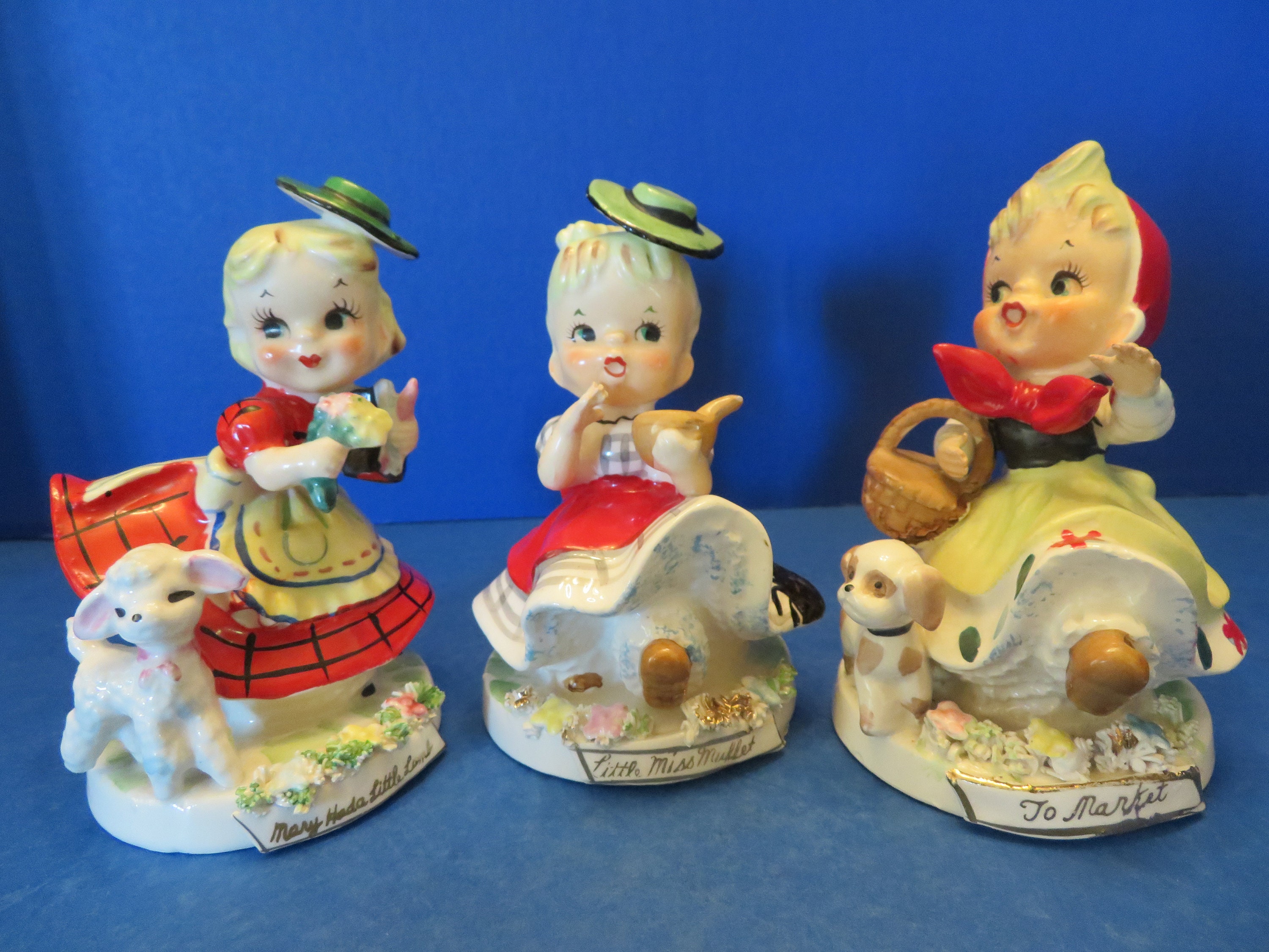 TMJ Nursery Rhyme Girl Mary Had a Little Lamb Wears Red and - Etsy