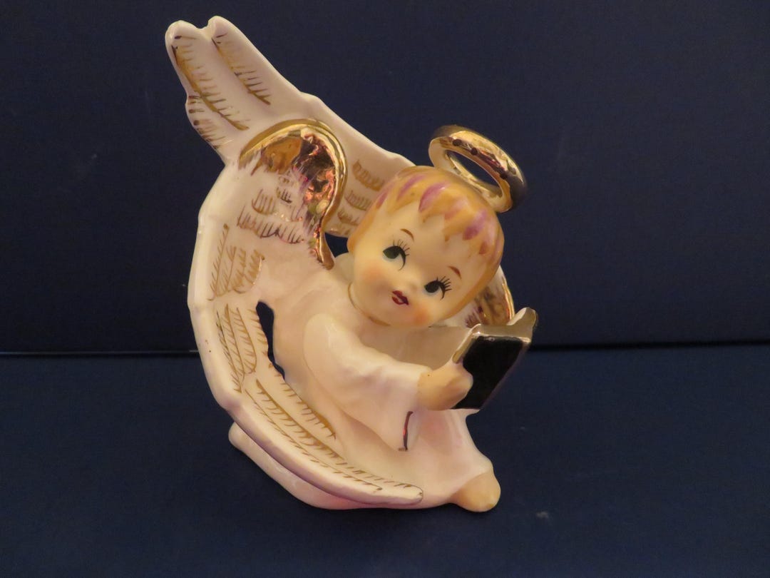 Vintage Japan Angel With Choir Song Book - Amazing Wings That Wrap ...