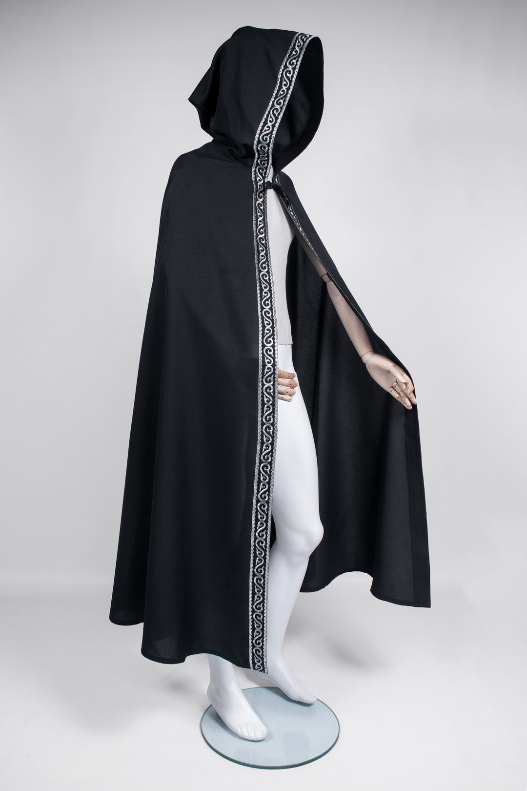 Enchanted Dark Forest Hooded Cloak - Celtic & Viking Style Gabardine ...