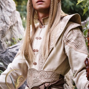 Fantasy Elven Costume "king of the Forest Realm" . Woodland Style Linen ...