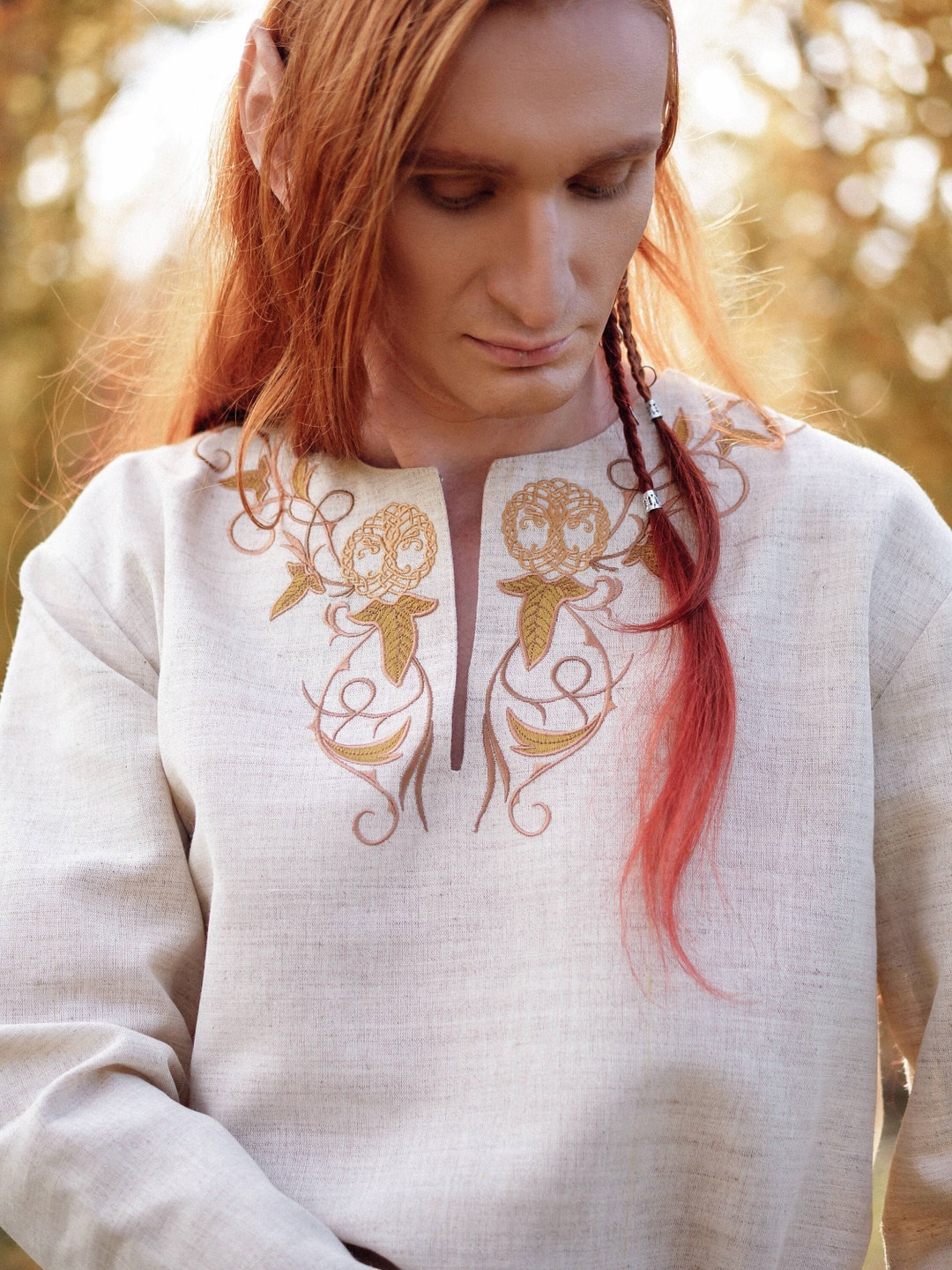 Costume of the Elven Archer Giac Vellat . Elven Tunic With Celtic. LARP ...