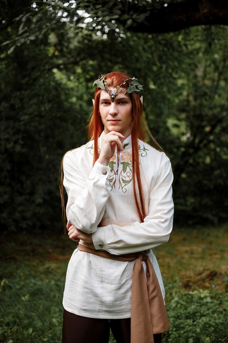 Fantasy Shirt the Elven Ivy. Male Elf Costume. - Etsy