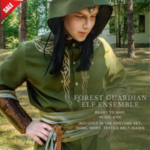 Forest Guardian Elf Ensemble. Ultimate LARPG Renaissance Tunic! Elven ...