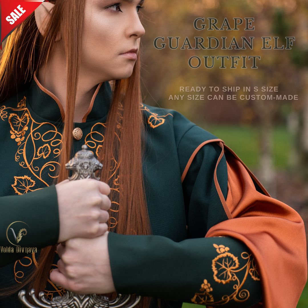 Fantasy Costume. Grape Guardian Elf Outfit. for Larper, Ren Fairs ...