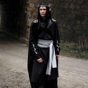 Dark Fantasy Cosplay Costume With Velvet Cape “dark Elf” - Etsy