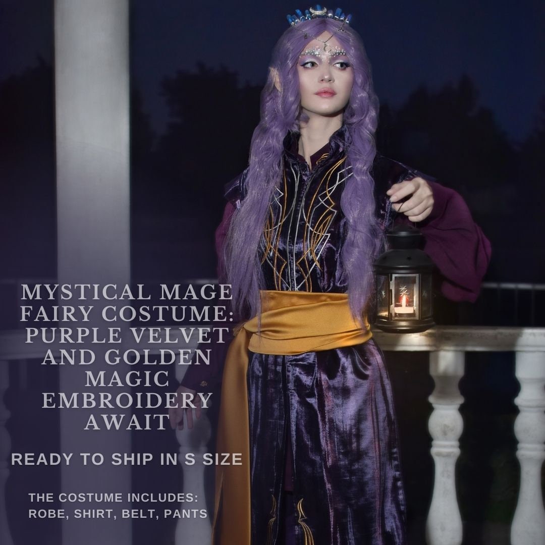 Fairy Velvet Costume With Golden Threads for Fantasy Events. Ideal for ...