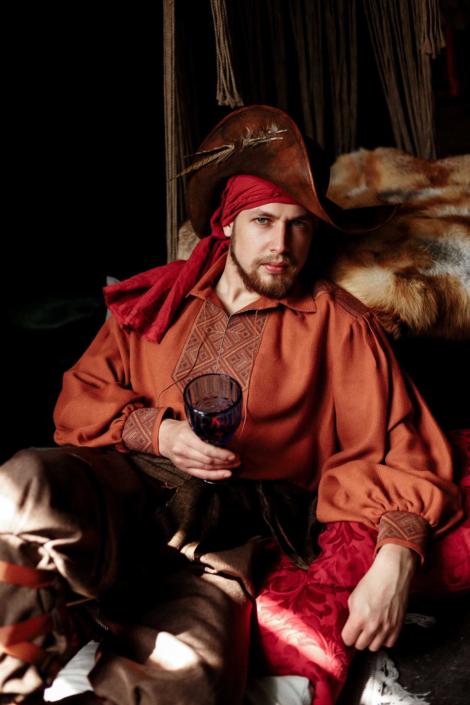 Pirate Fantasy Shirt jack Rackham. Men Renaissance - Etsy