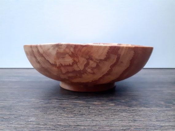 Large Wooden Cherry Bowl - Etsy