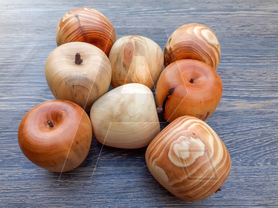 Wooden Fruit - Etsy