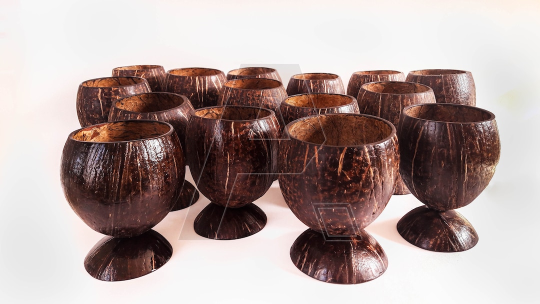 Natural Coconut Shell Cups - Etsy