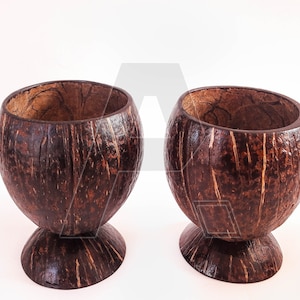 Natural Coconut Shell Cups - Etsy