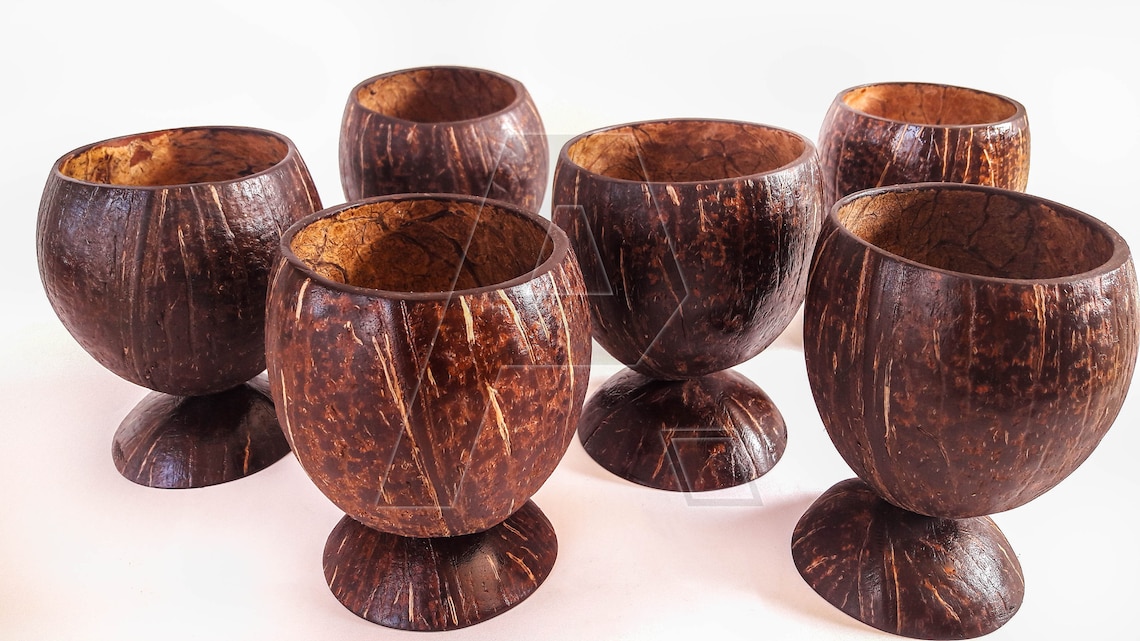 Natural Coconut Shell Cups | Etsy