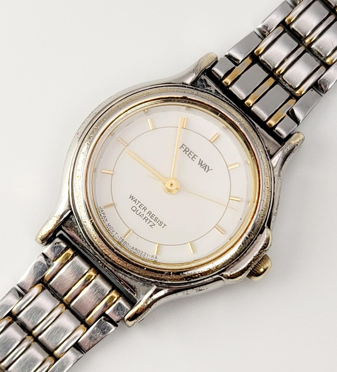 Vintage Citizen Freeway Quartz Watch 7680-A85030 Two-tone Women's ...