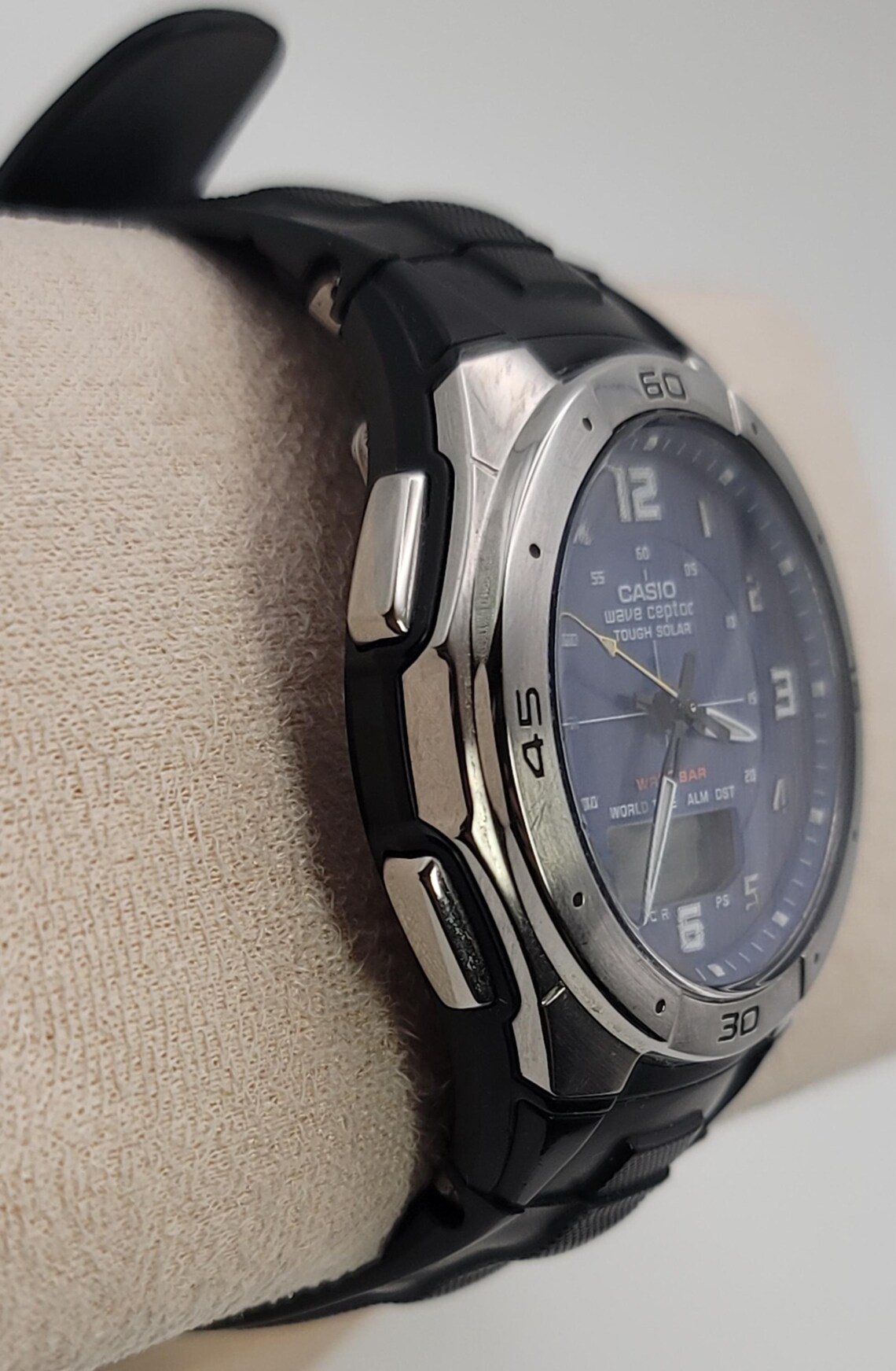 Casio Wave Ceptor WVA‑470 “tough Solar” Blue Dial 5052 – Radio ...