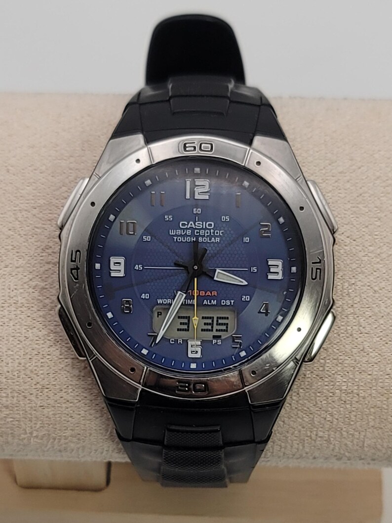 Casio Wave Ceptor WVA‑470 “tough Solar” Blue Dial 5052 – Radio ...