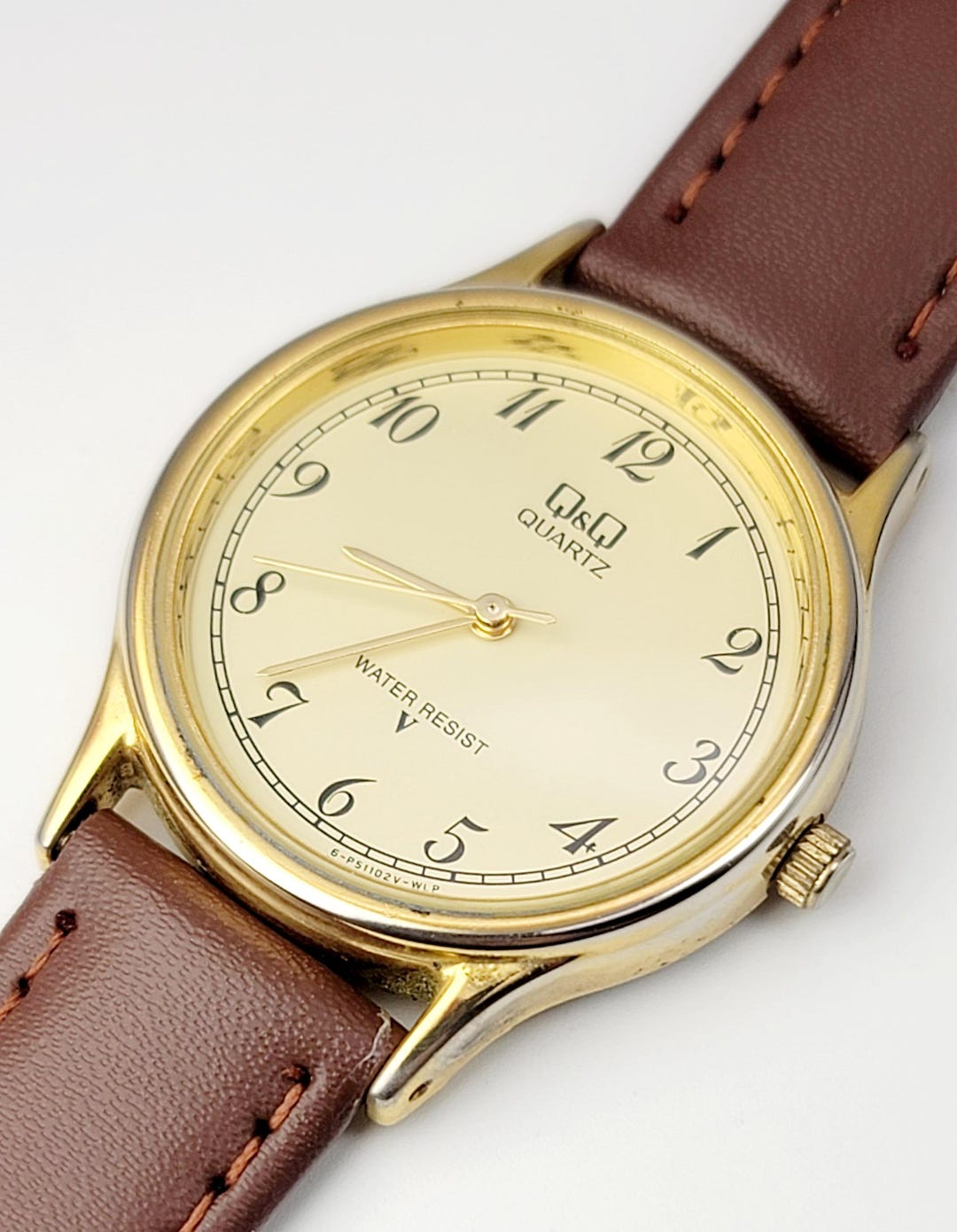 Vintage Citizen Q&Q Quartz Watch – Gold Tone, Cream Dial, Model 6 ...