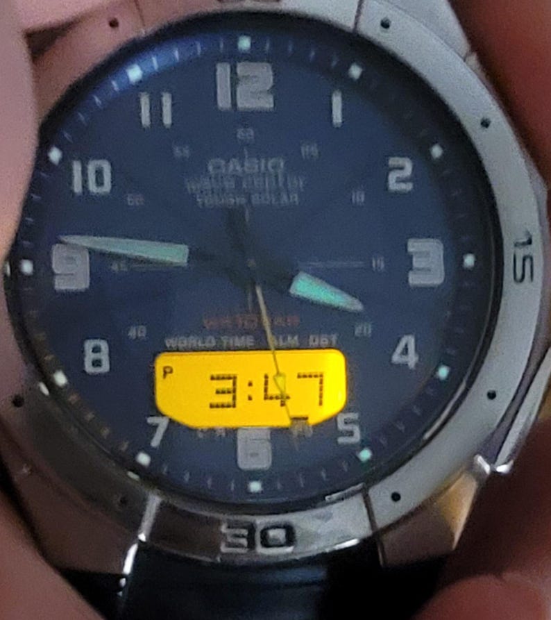 Casio Wave Ceptor WVA‑470 “tough Solar” Blue Dial 5052 – Radio ...
