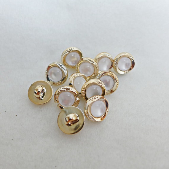 Knitting Craft Supplies & Tools Materials gold rim shank 12mm 12 small ...