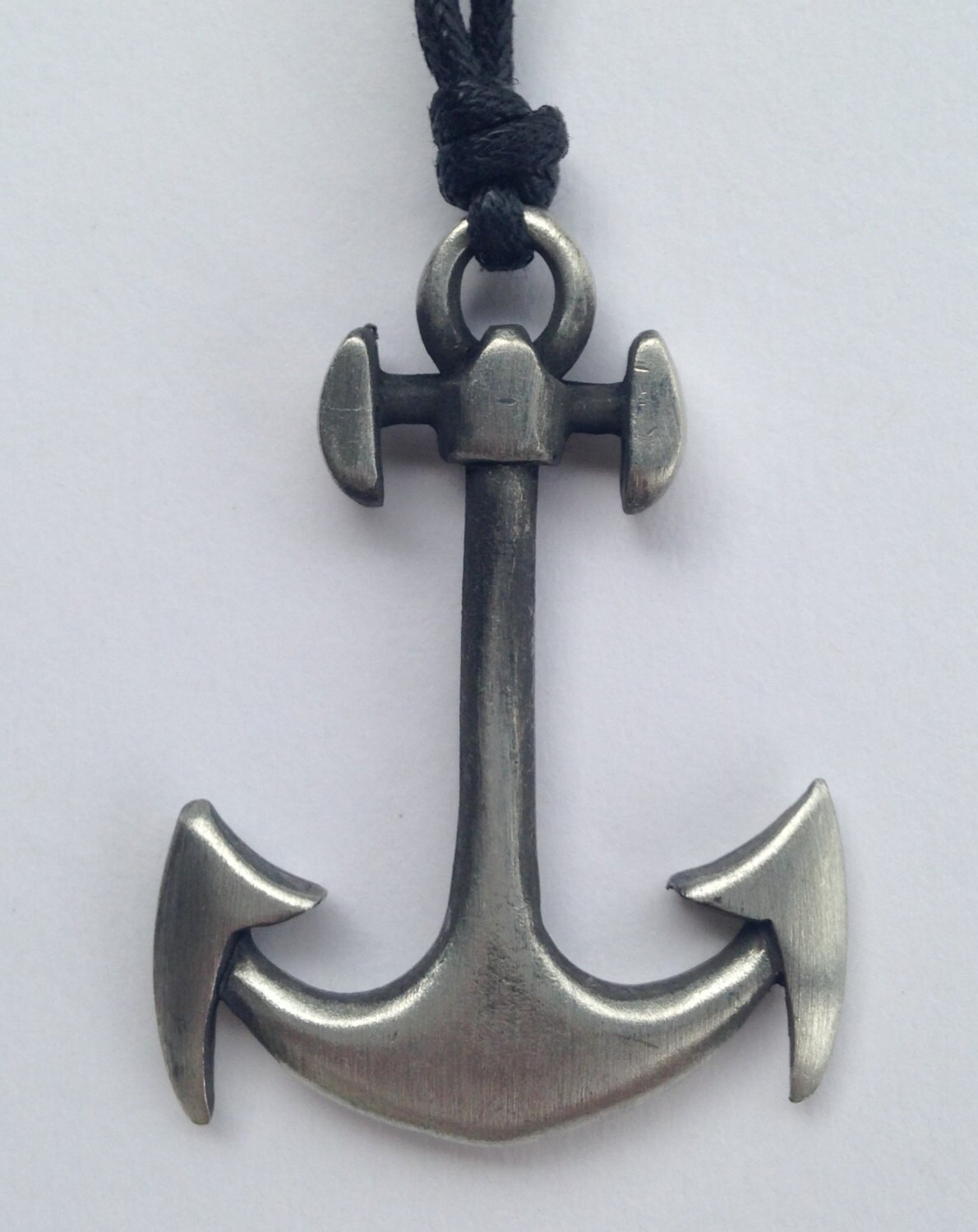 Pirate Anchor Pewter Pendant With Expandable Necklace - Etsy