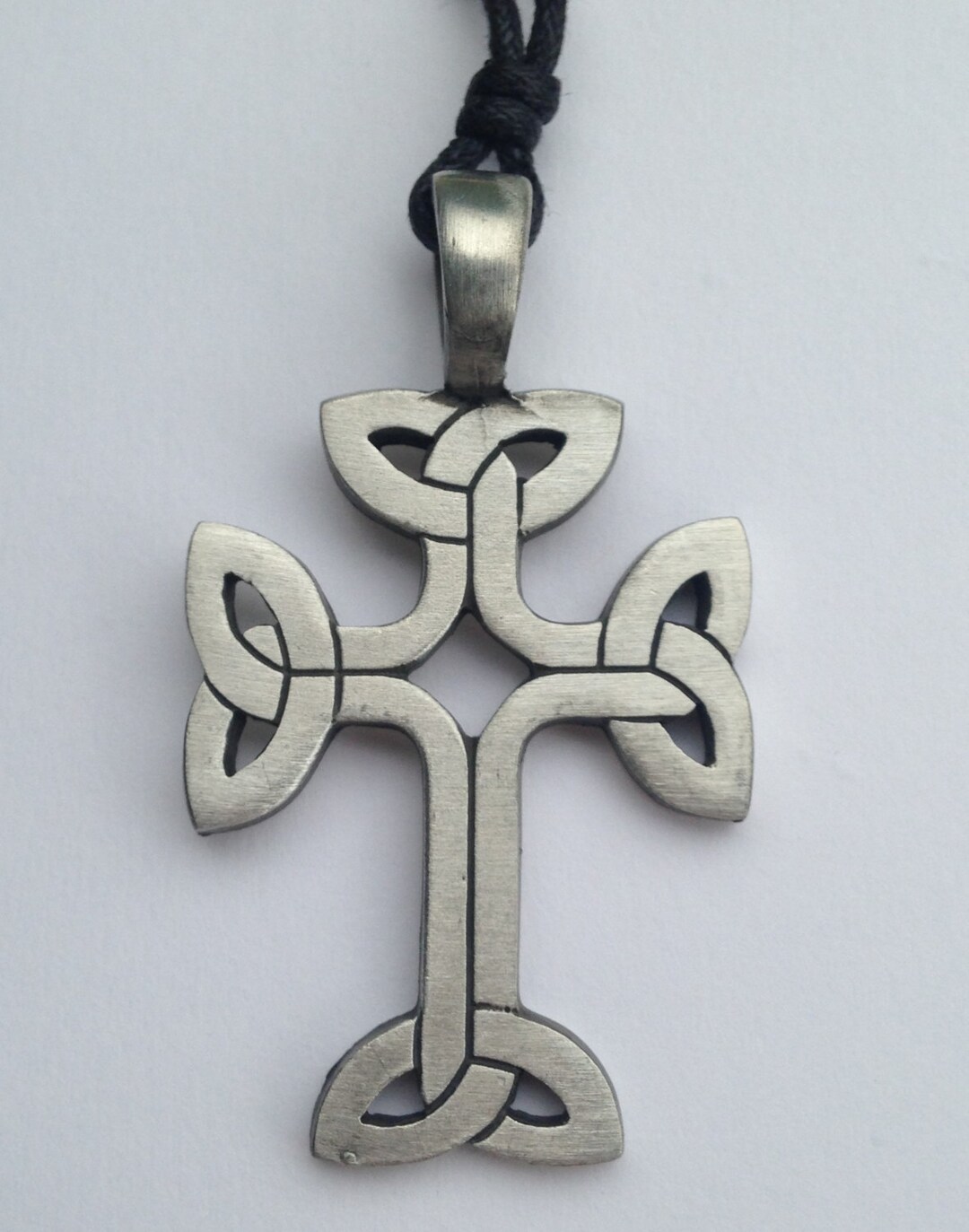 Cross Pewter Pendant With Expandable Necklace - Etsy