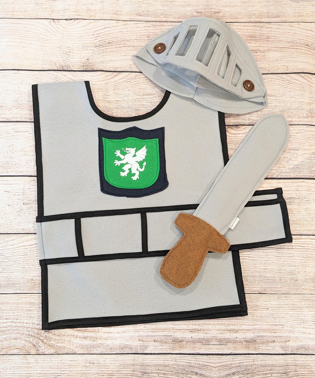 Full Felt Knight Dress up Set for Kids Helmet Tunic and - Etsy