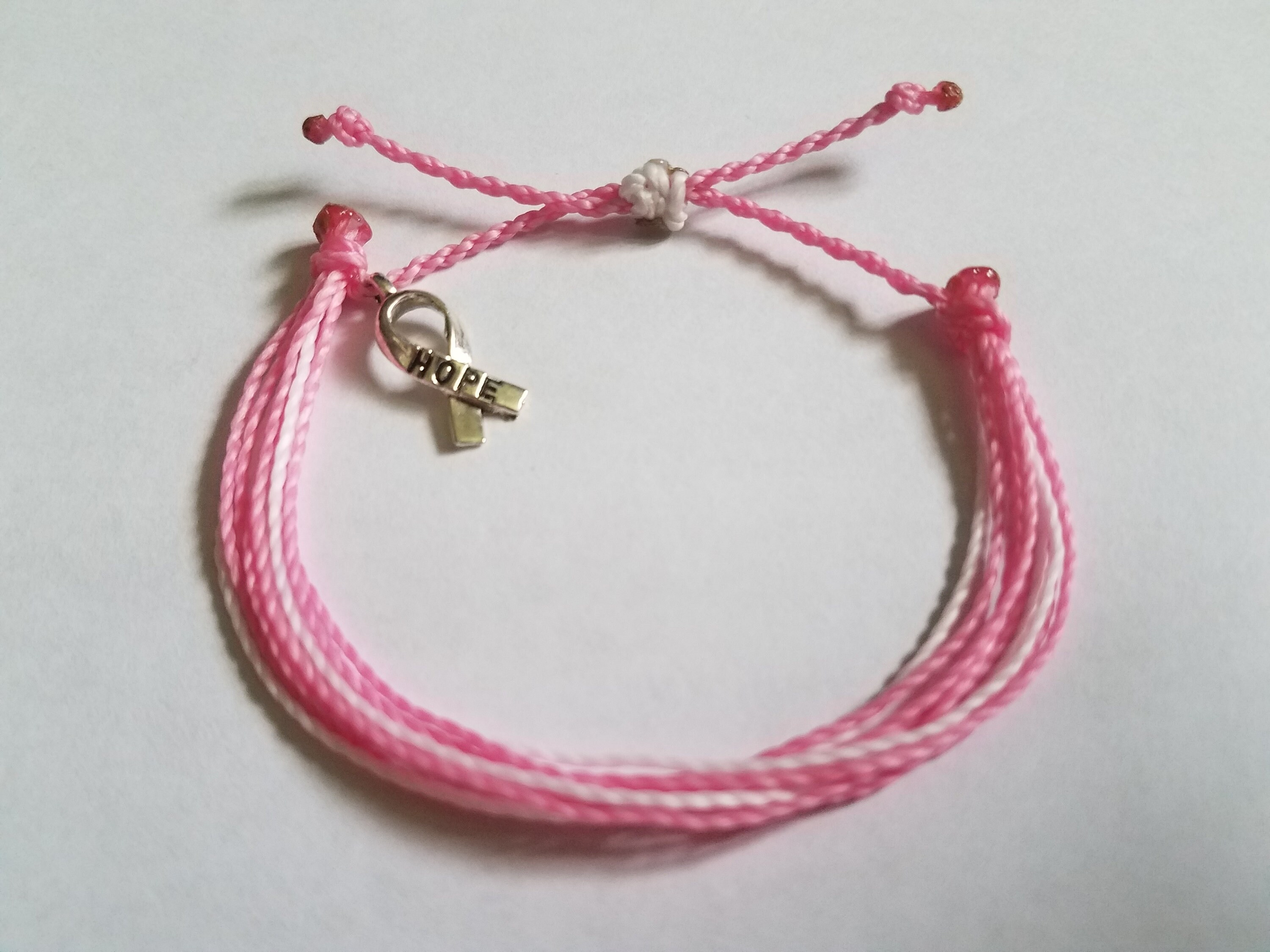 Breast Cancer Awareness Multistrand Bracelet Pink Bracelet - Etsy