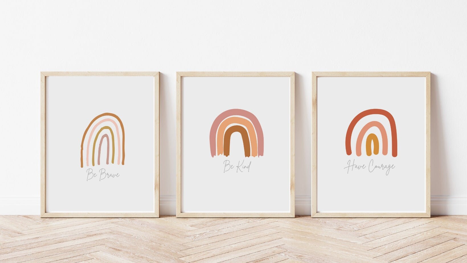 Boho Rainbow/ Be Kind/ Little Girl/ Nursery/ Prints/ Posters/ Instant ...
