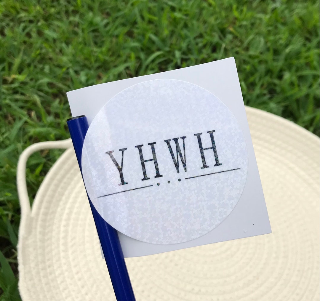 Laminated HOLOGRAPHIC STICKER YHWH - Etsy