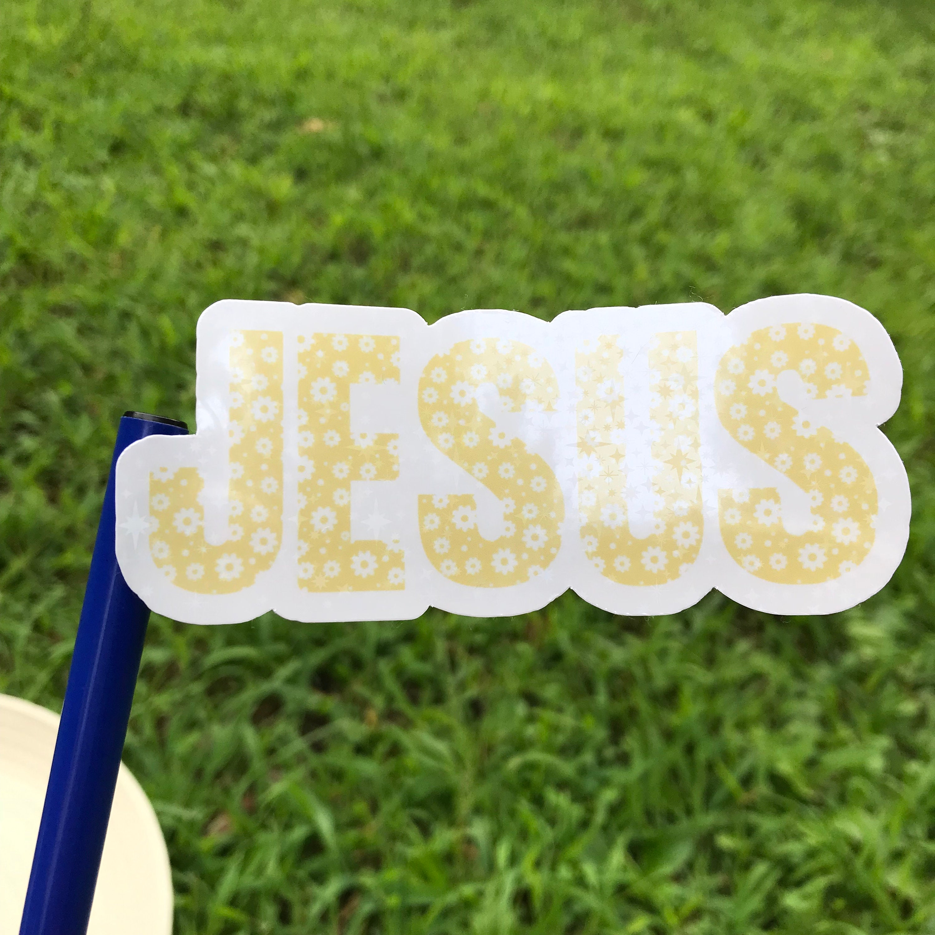 Jesus - Floral Pattern- Laminated Holographic 4 Inch Stickers - Etsy