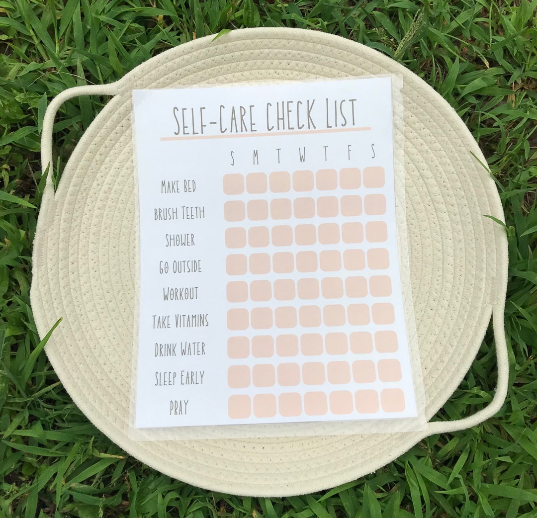 Self Care Checklist- Dry Erase - Laminated Checklist - Etsy