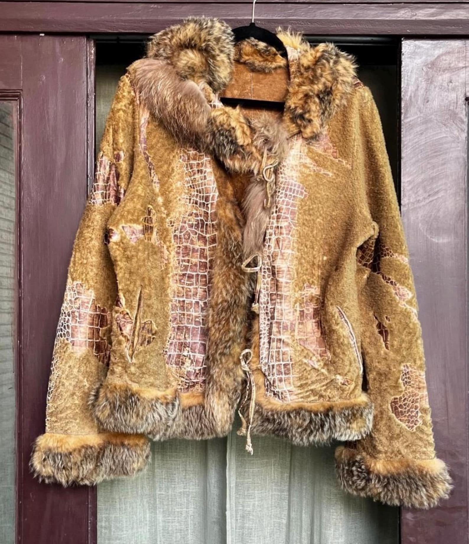 Vintage Spanish Shearling Fur Jacket Exotic One of a Kind - Etsy