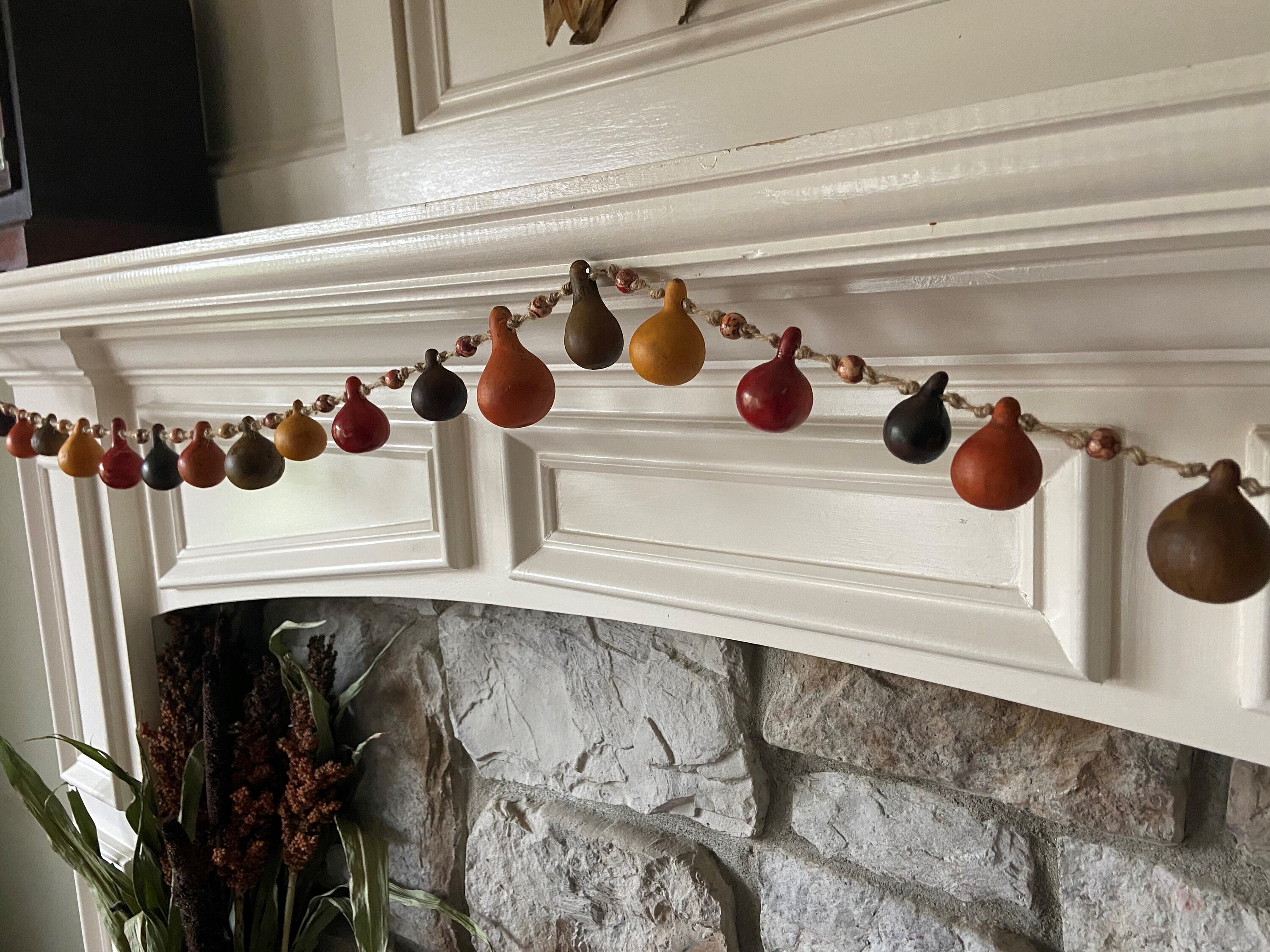Fall Stained Gourd Garland - Etsy