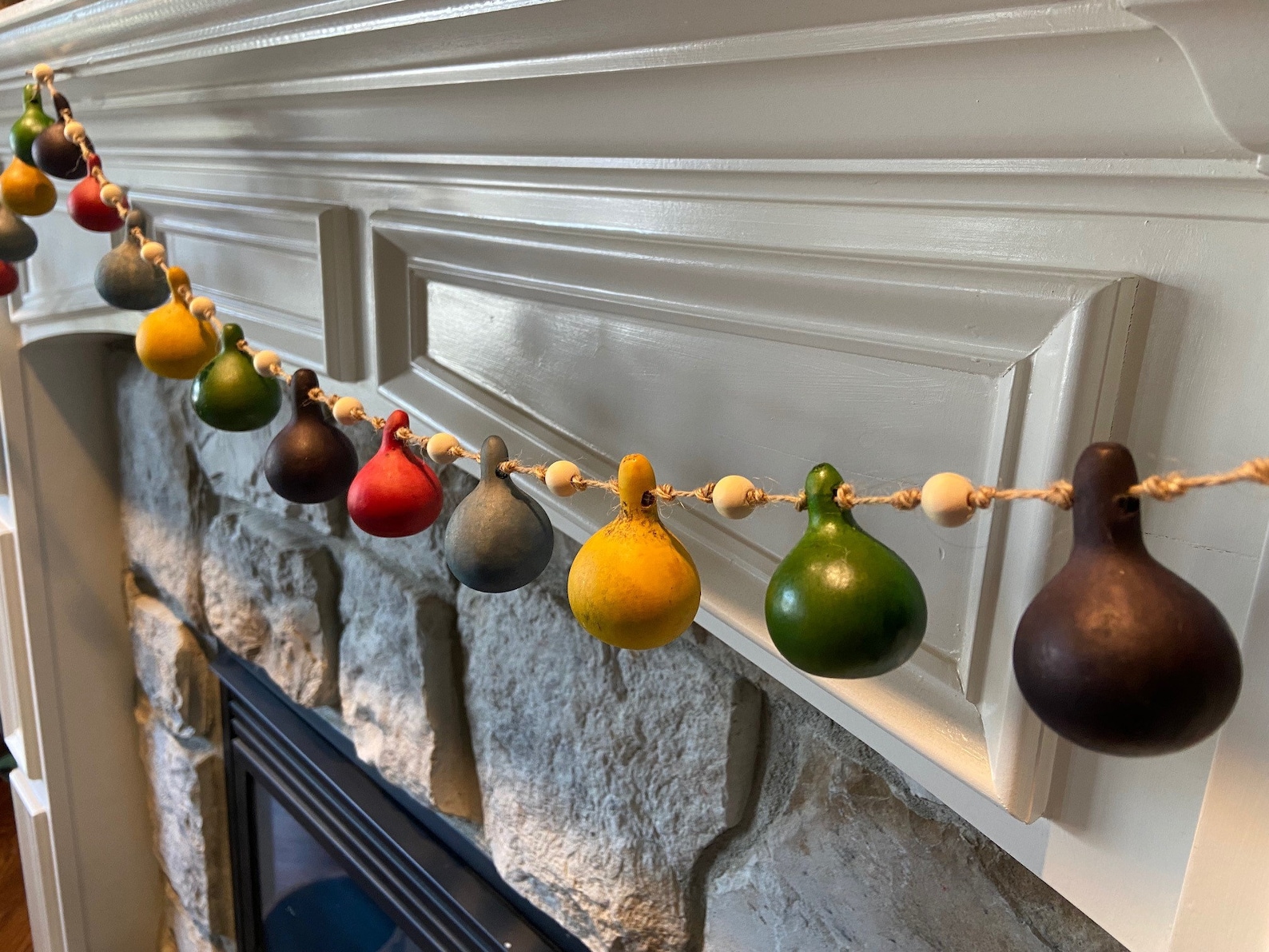 Stained Spinner Gourd Garland - Etsy